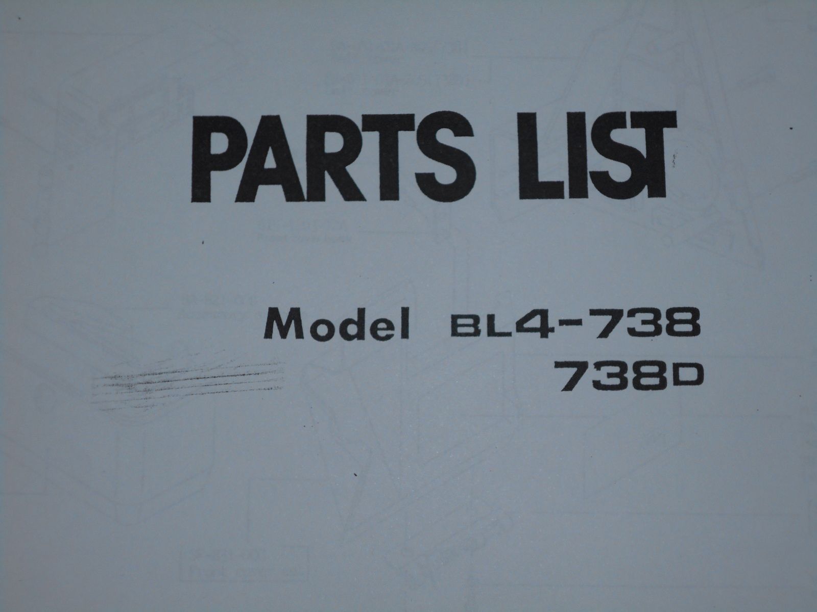 Babylock PB BL4-738 BL4-738D Babylock Parts book PDF file format ...