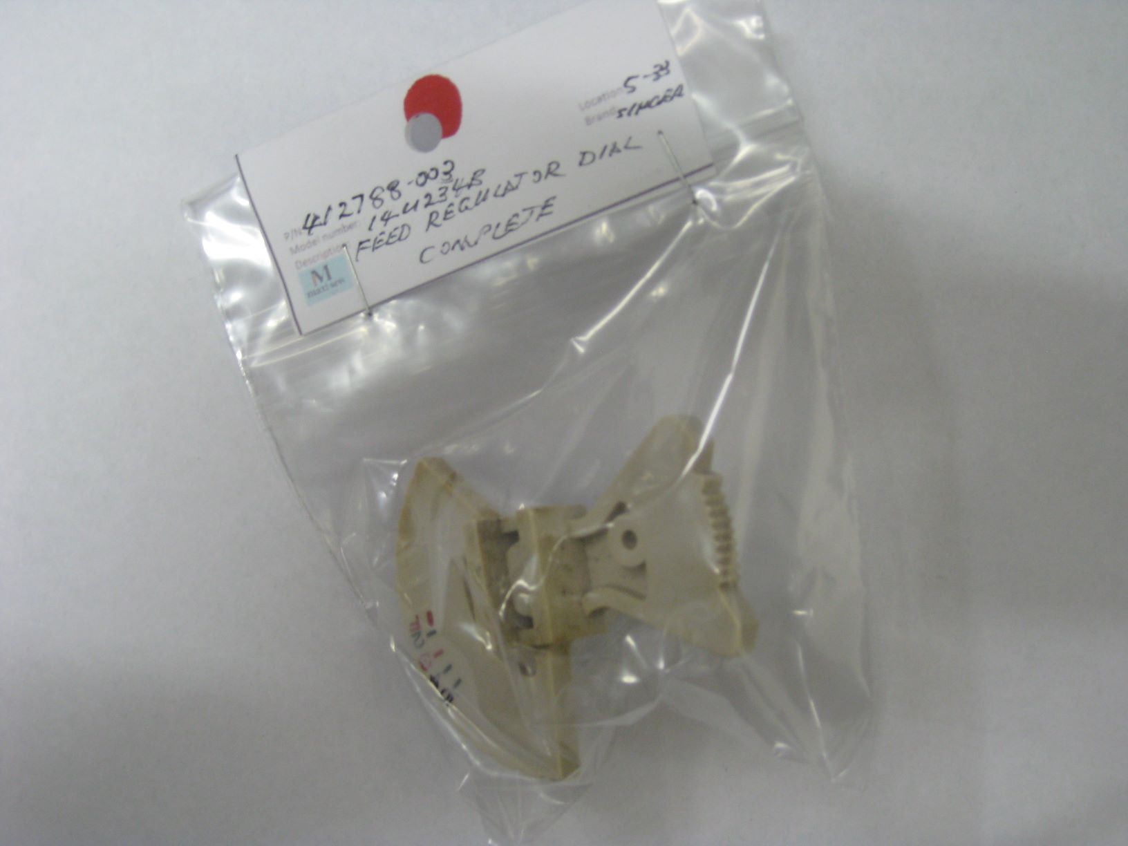 412788-003 feed regulator dial complete Singer 14U234B – Maxisew Data EZI