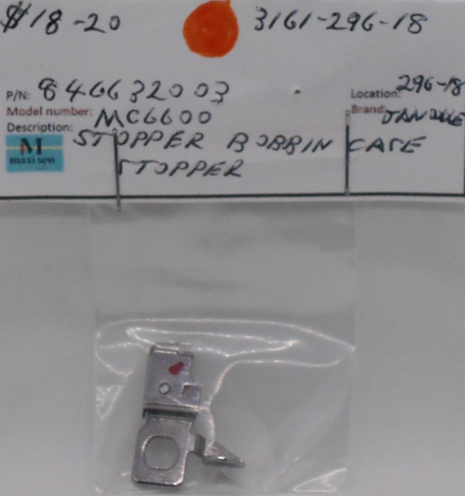 846632003 Bobbin case stopper. Janome MC6600 Sewing machine – Maxisew ...