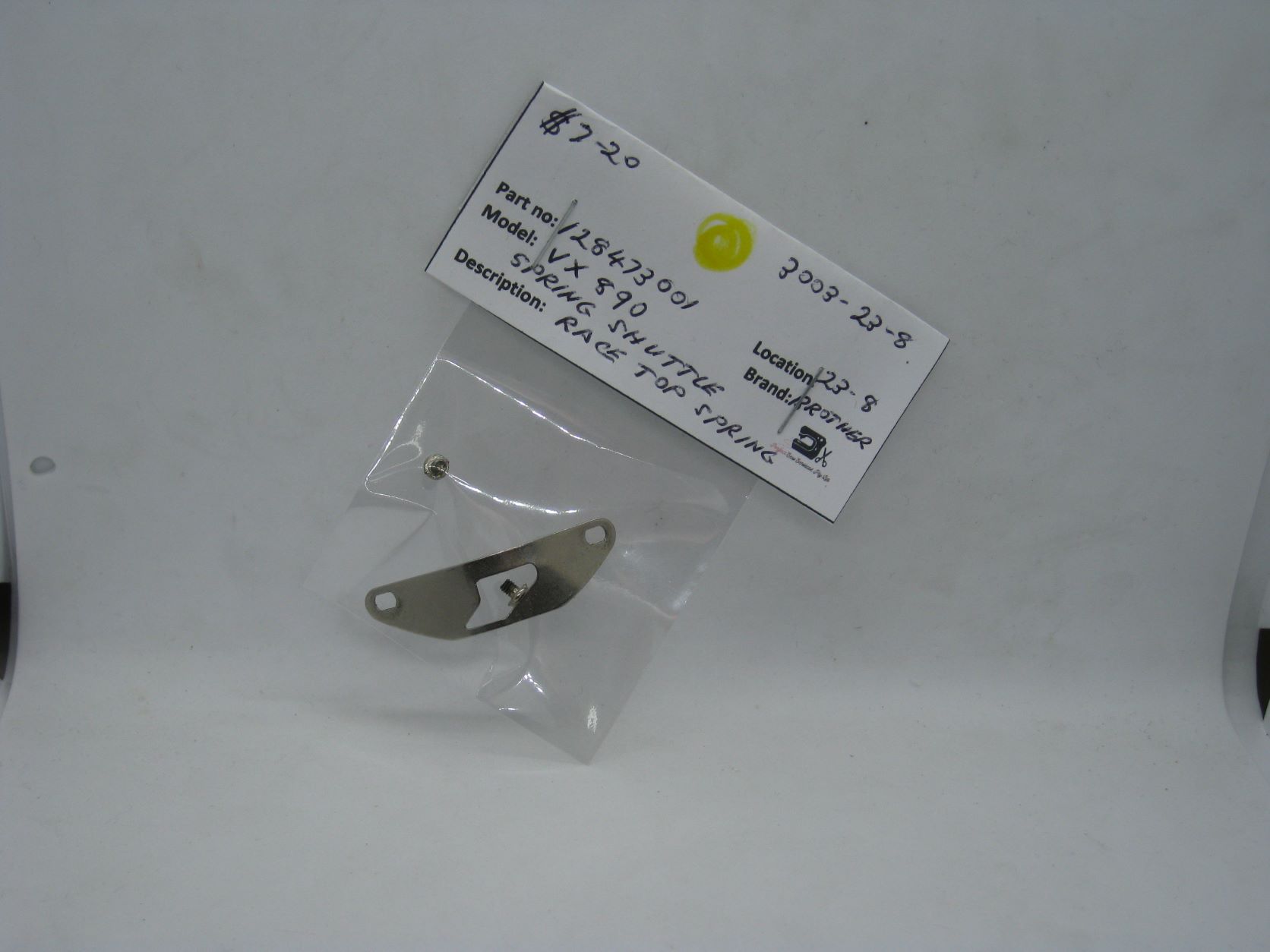 128473001 spring shuttle race top spring. Brother VX890 sewing machine ...