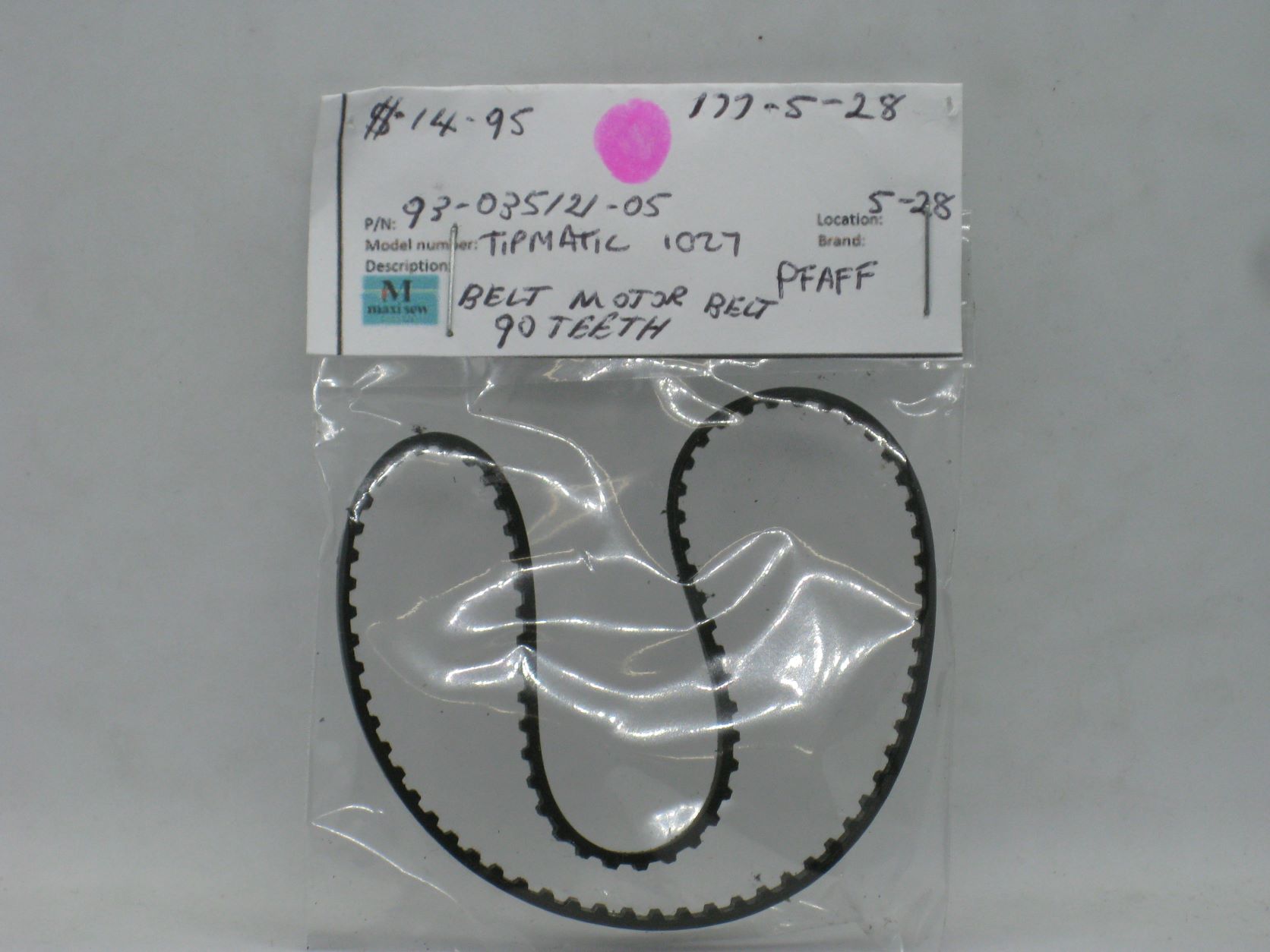 93-035121-05 motor belt 90 teeth. Pfaff 1027 – Maxisew Data EZI