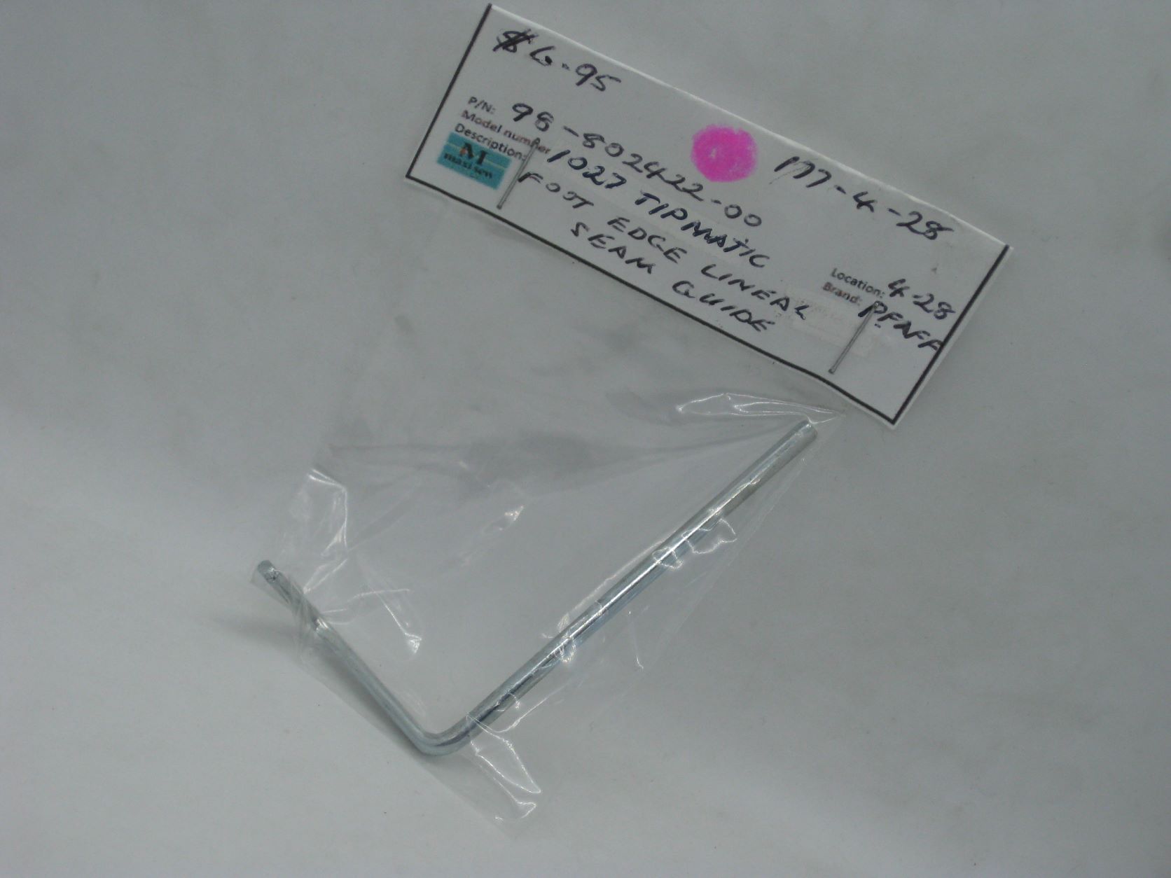 98-802422-00 fabric seam guide. Pfaff 1027 tipmatic sewing machine ...