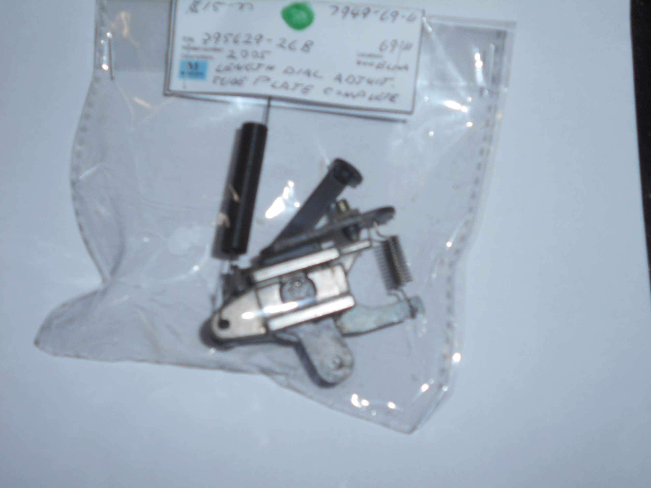 395629-27B Length dial adjust slide plate complete. Elna 2005 sewing ...