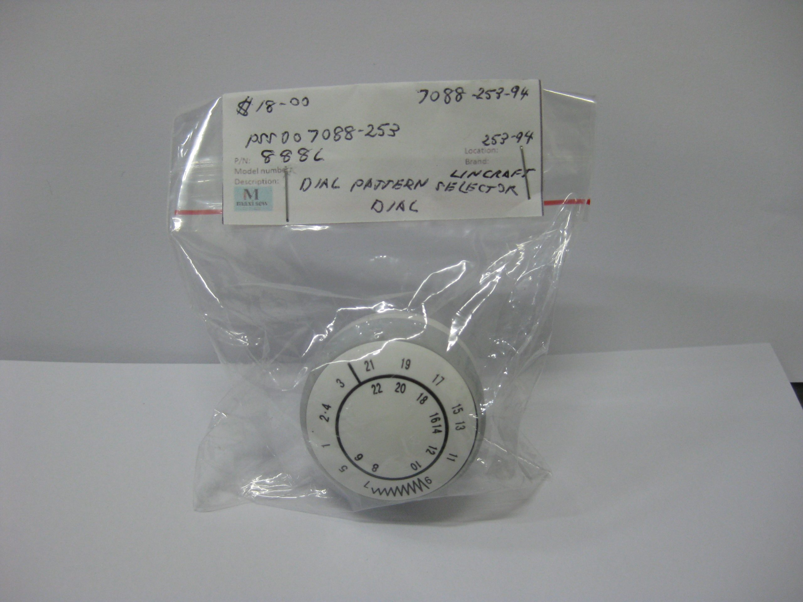 PSS007088-253 Dial pattern selector dial. Lincraft sewing machine ...