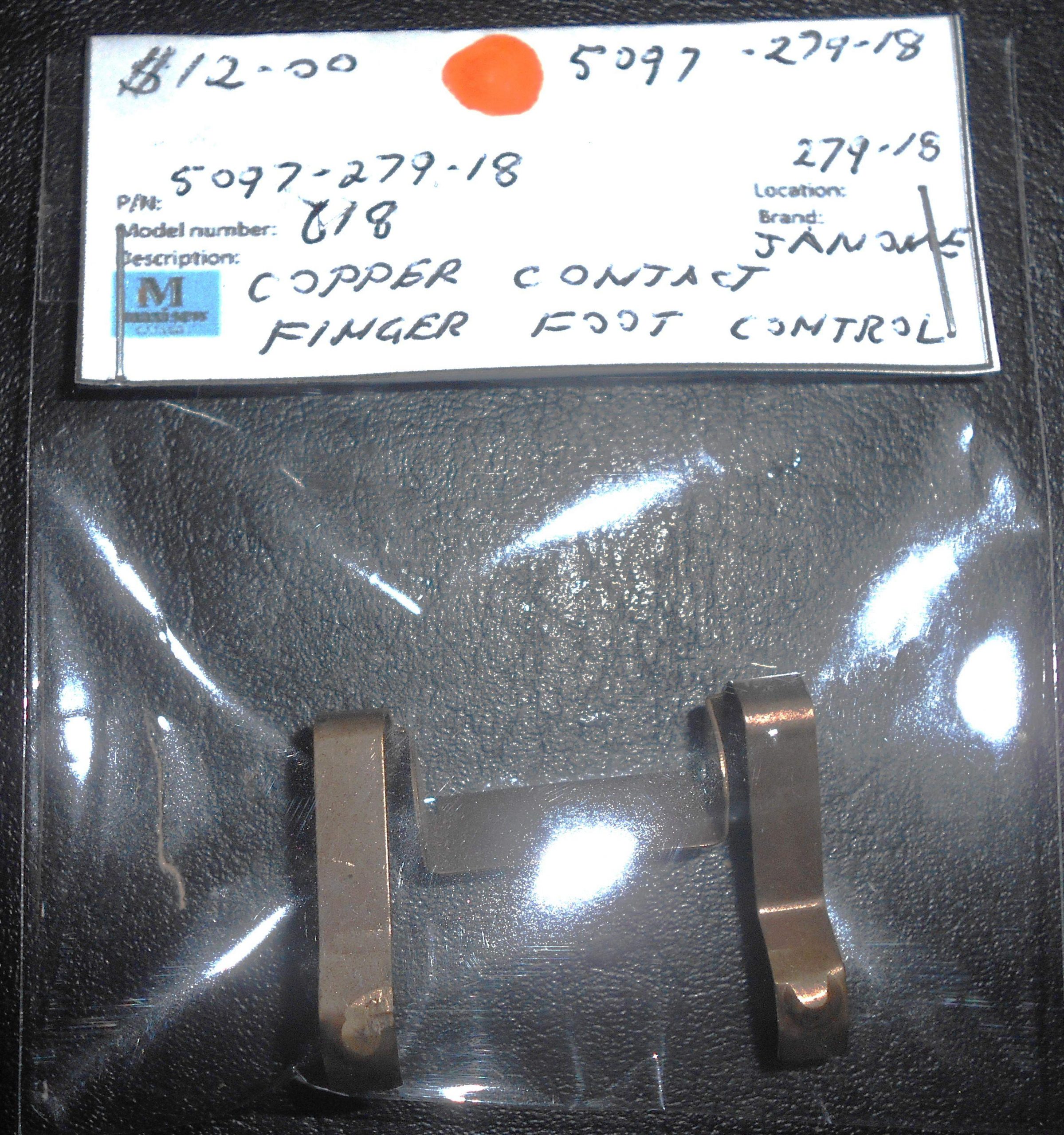 5097-279-18 Copper contact finger for Janome 618 foot control ...