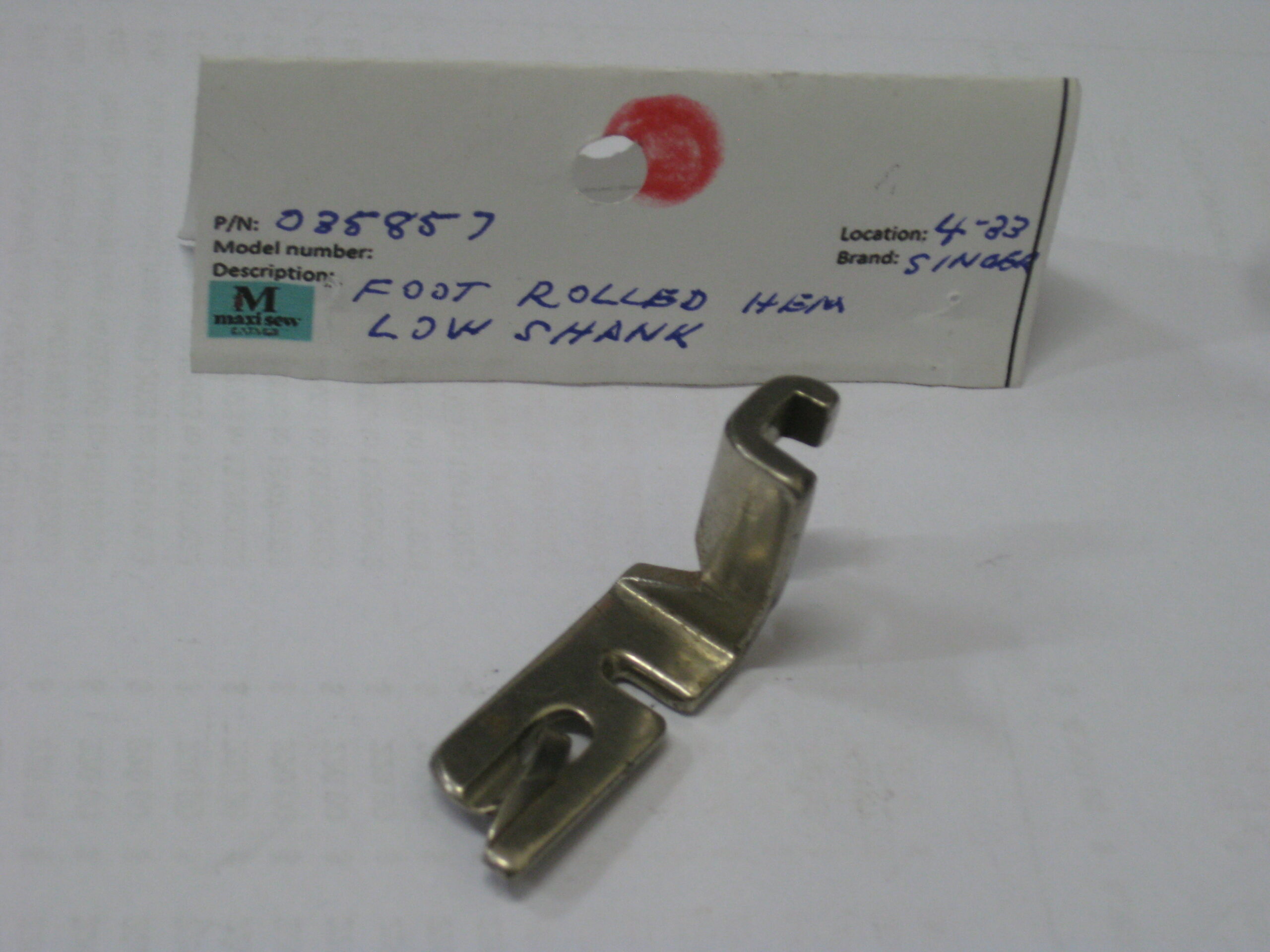161671B low shank rolled hem foot. Singer 319k 306k sewing machine ...