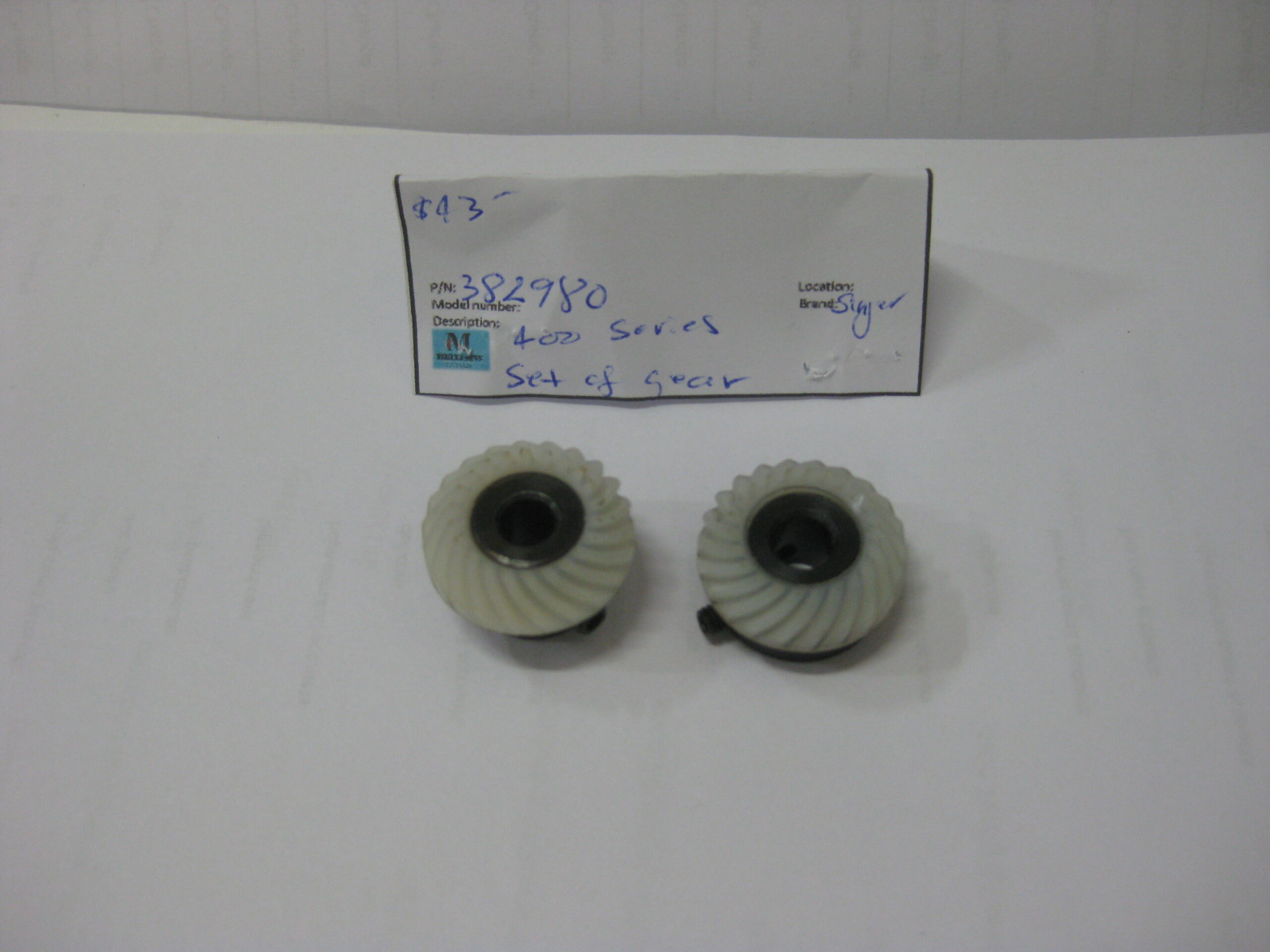 382980 set of gears. Singer 400 series sewing machine. – Maxisew Data EZI