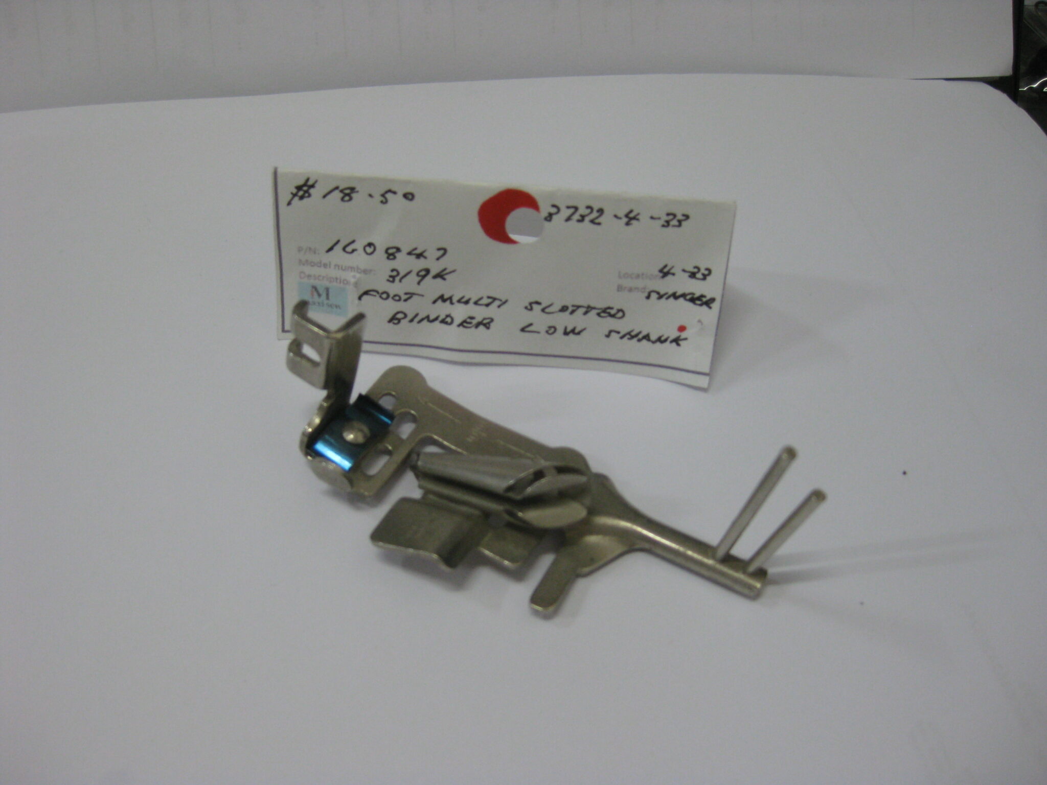 160847 low shank multi slotted foot. Singer 319k sewing machine ...
